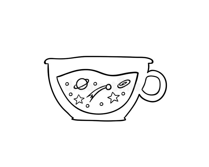 Magic Cup is Filled with Cosmic Liquid, Stars and Planets Float in it ...