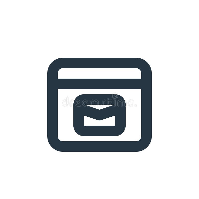 Web Mail Icon Vector from Email Concept. Thin Line Illustration of Web ...