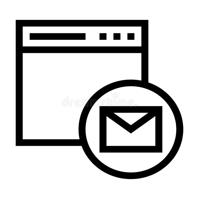 Web mail icon stock vector. Illustration of office, email - 100147328