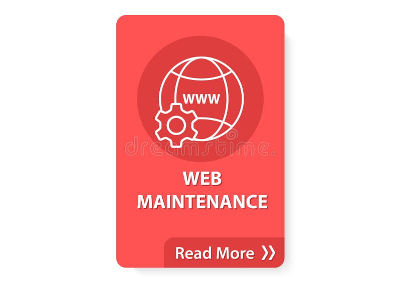 Web Maintenance Banner Outline Icon Stock Vector - Illustration of ...