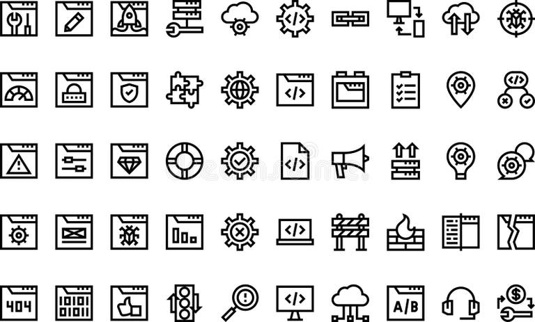 Web Maintenance Icons High-Quality Vector Icons Collection with ...