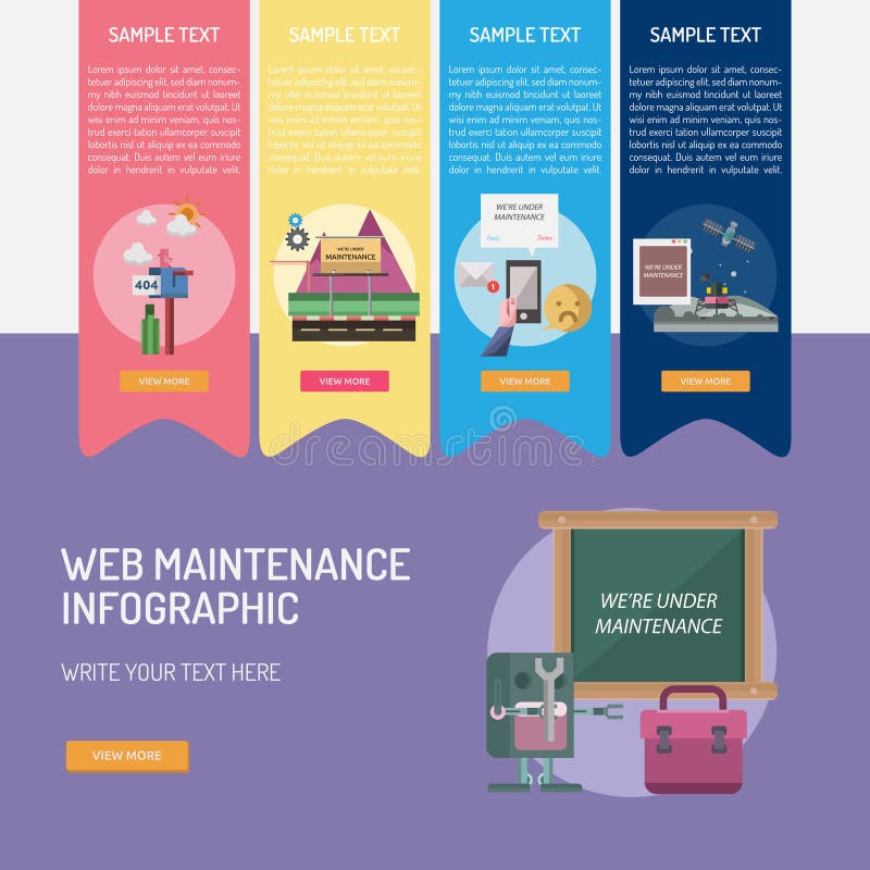 Web Maintenance Infographic Stock Illustration - Illustration of ...