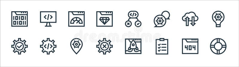 Coding Monitor Logo Design Template Vector Lineart Stock Vector