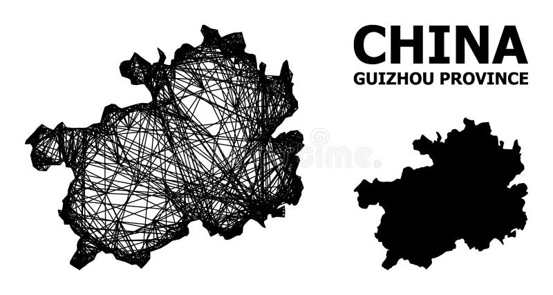 Web Map of Guizhou Province Stock Illustration - Illustration of ...
