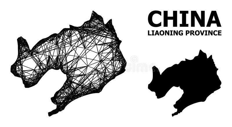 Web Map of Liaoning Province Stock Illustration - Illustration of ...