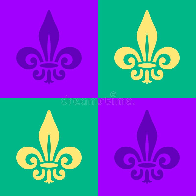 Lily Flower Heraldic Symbol Stock Vector - Illustration of golden ...