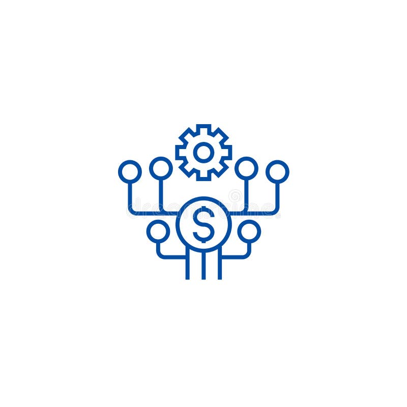 Marketing Development Line Icon Concept. Marketing Development Flat ...