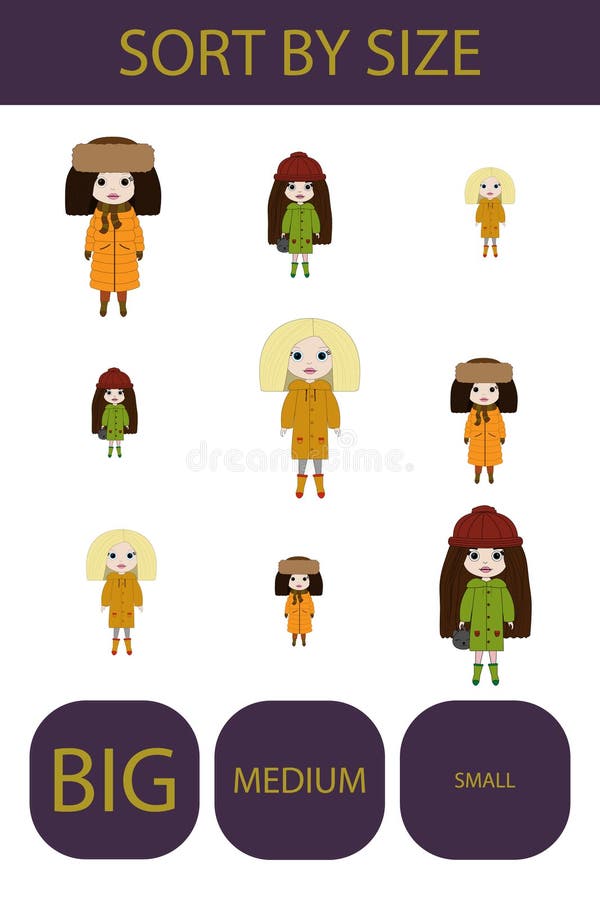 Educational Game for Children Stock Illustration - Illustration of girl, cartoon: 258322841