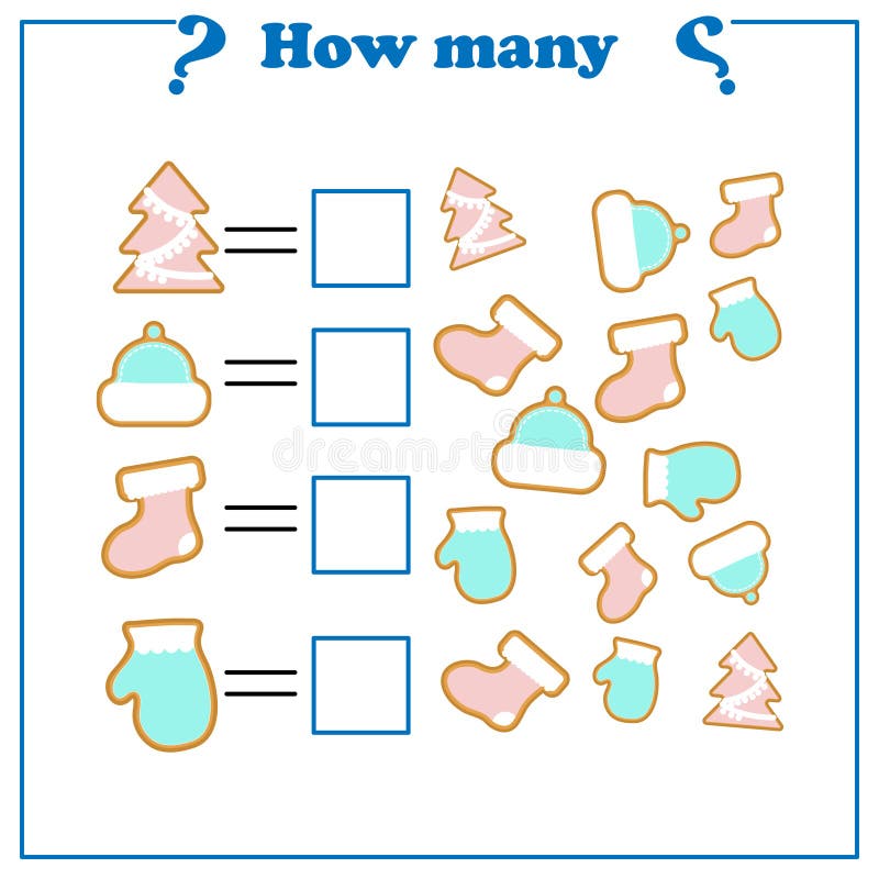 Math Games for Children. Counting Game for Preschool Children Stock ...