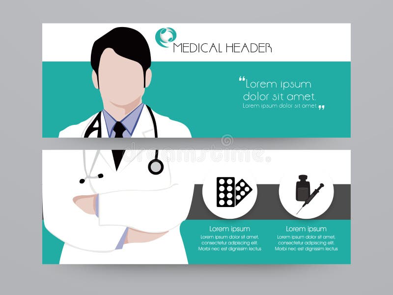 Web Medical Header or Banner. Stock Illustration - Illustration of ...