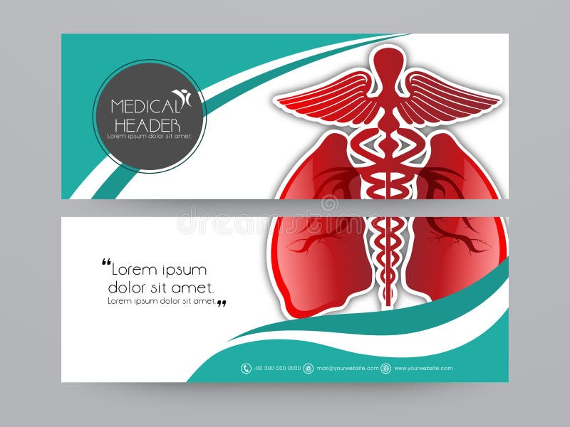 Web Medical Header or Banner. Stock Illustration - Illustration of ...