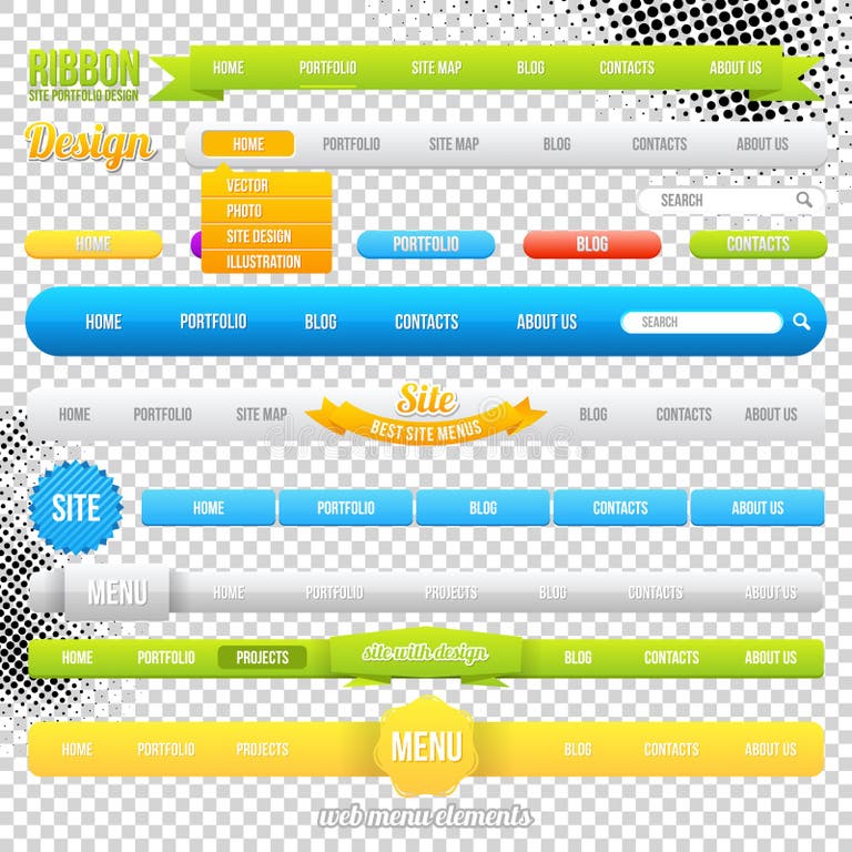 Menus Web Stock Illustrations – 2,437 Menus Web Stock Illustrations ...