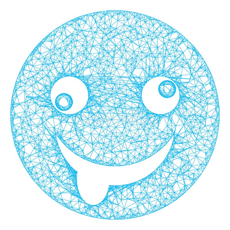 Web Net Idiot Smiley Vector Icon Stock Vector - Illustration of nervous ...