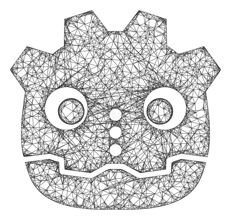 Web Mesh Robot Head Vector Icon Stock Vector - Illustration of ...