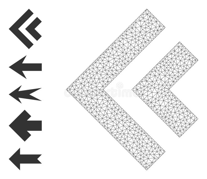 Web Mesh Shift Left Icon with Simple Symbols Stock Vector ...