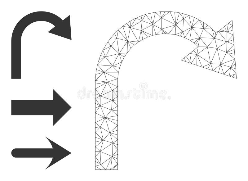 Web Mesh Turn Back Arrow Vector Icon and Original Icons Stock Vector ...