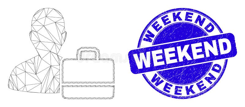 Grunge WEEKEND Stamp Seal on Winter Background Stock Vector ...