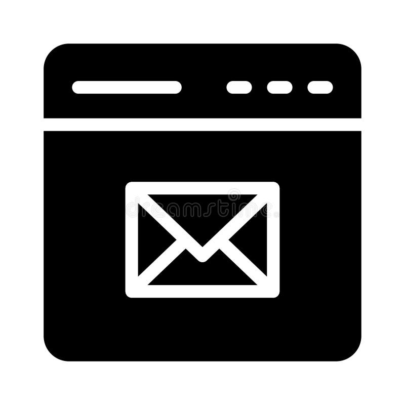 Web Message Vector Glyph Flat Icon Stock Illustration - Illustration of ...