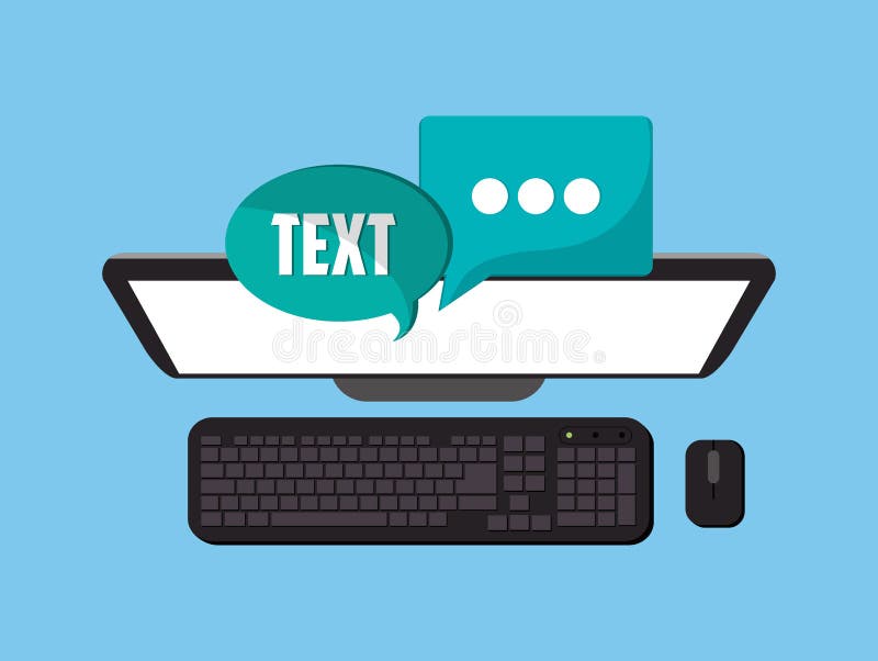 Web Messaging through Computer Image Stock Vector - Illustration of ...