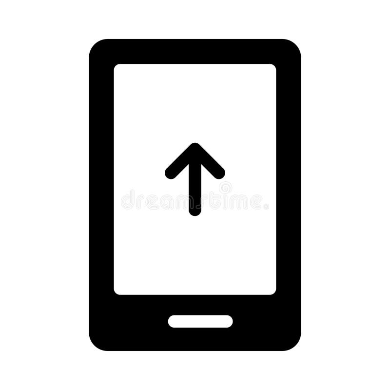 Mobile Upload Vector Glyph Flat Icon Stock Illustration - Illustration ...