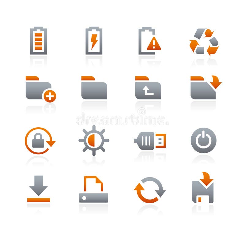 Interface // Graphite Icons Series Stock Vector - Illustration of ...