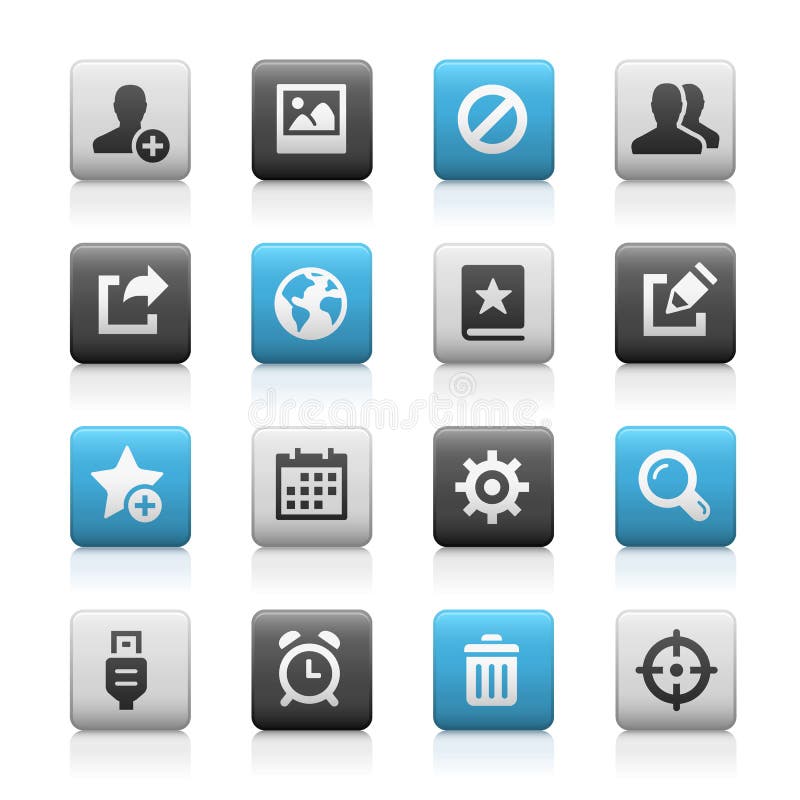 Web and Mobile Icons 2 - Matte Series Stock Vector - Illustration of ...