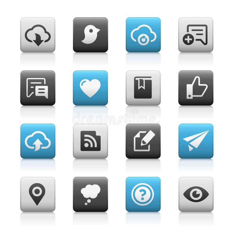 Web and Mobile Icons 8 - Matte Series Stock Vector - Illustration of ...