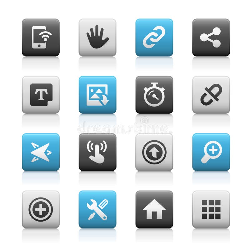 Web and Mobile Icons 10 - Matte Series Stock Vector - Illustration of ...