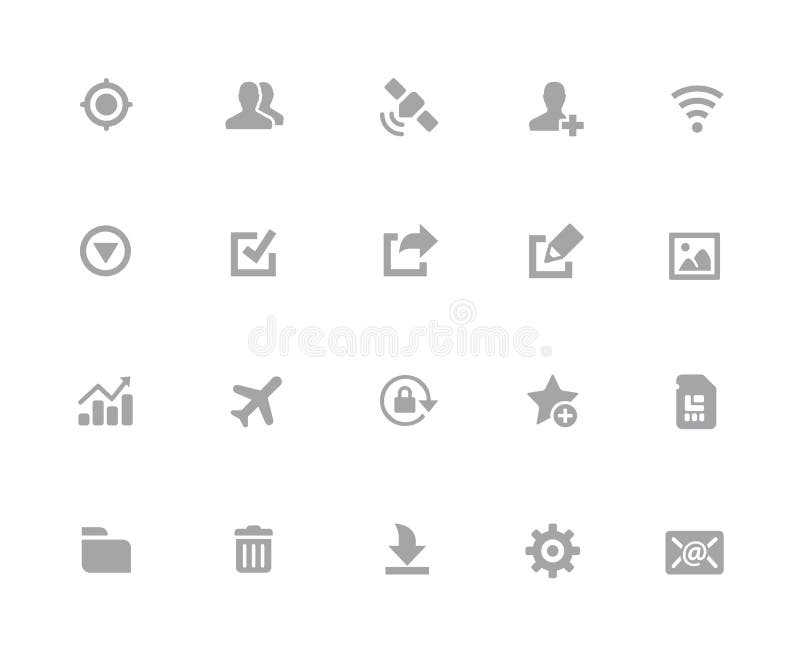 Web & Mobile Icons - 2 // 32 Pixels Icons White Series Stock Vector ...