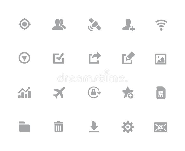 Web & Mobile Icons - 2 // 32 Pixels Icons White Series Stock Vector ...