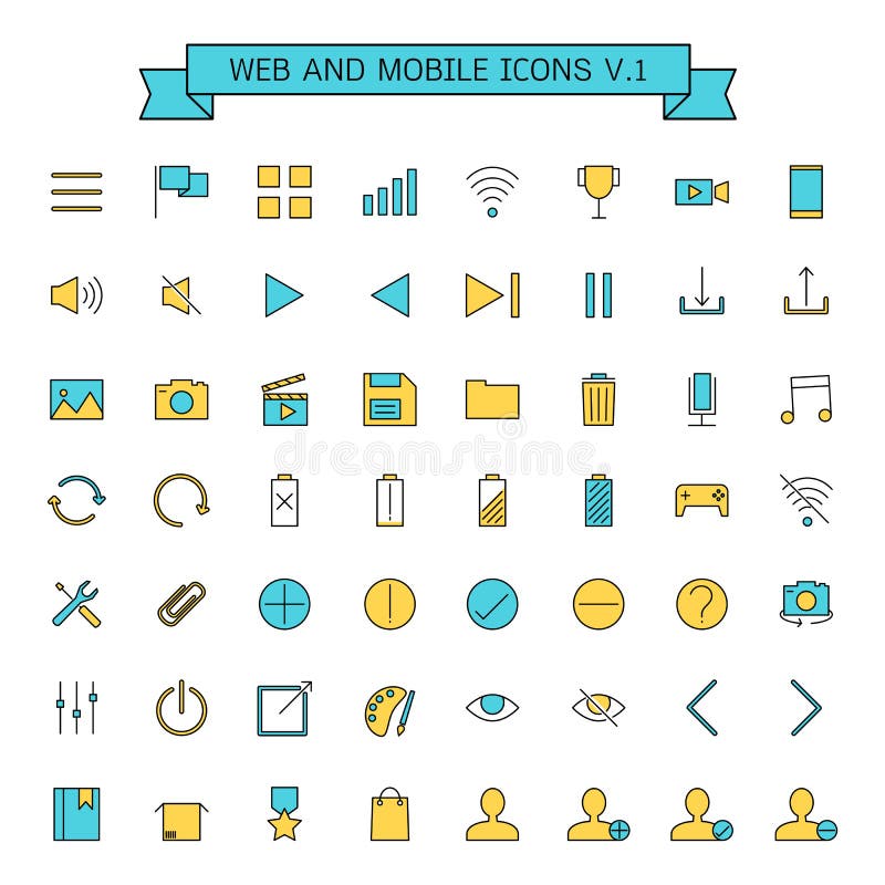 Web and mobile icons stock vector. Illustration of refresh - 77075474