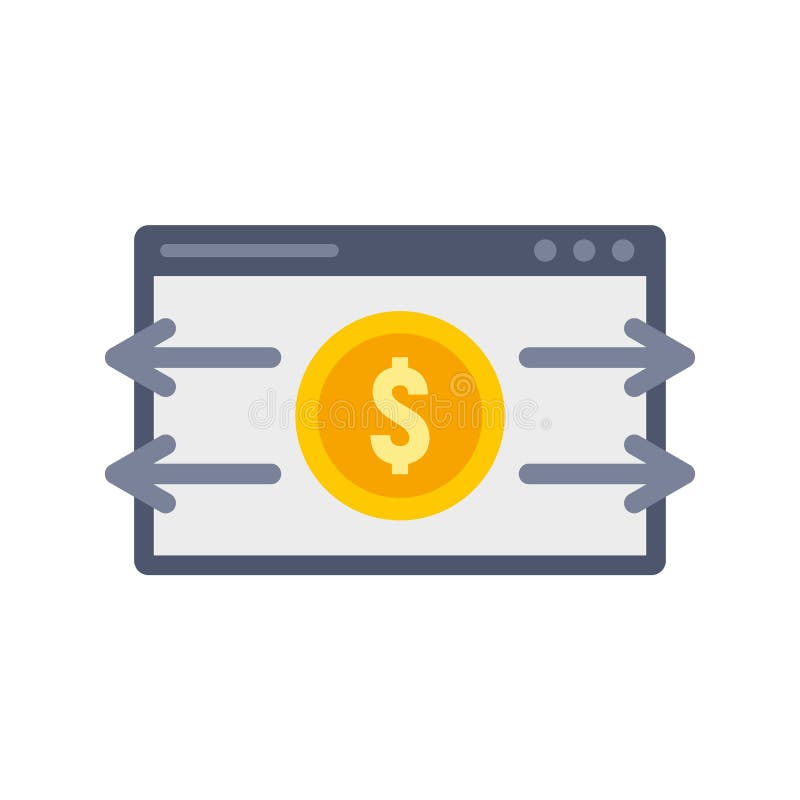 Web Money Transfer Icon Flat Isolated Vector Stock Vector ...