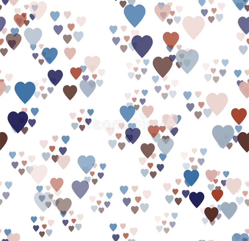 Multi-colored Hearts - Blue, Pink, Gray, Different Sizes and ...