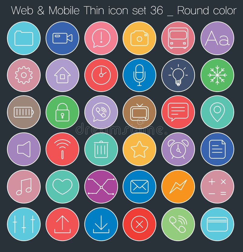 New Web and Mutimedia Icons 2 - Orange Stock Vector - Illustration of ...