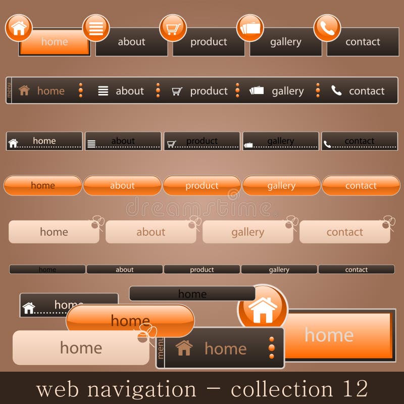 Web navigation stock vector. Illustration of form, high - 14085708