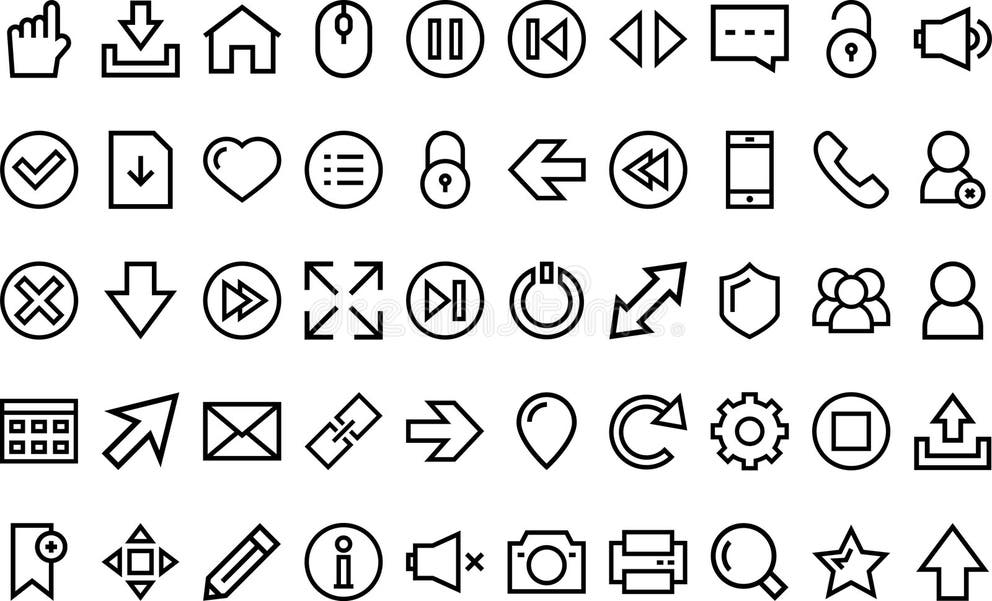 Web Navigation Icons High-Quality Vector Icons Collection with Editable ...