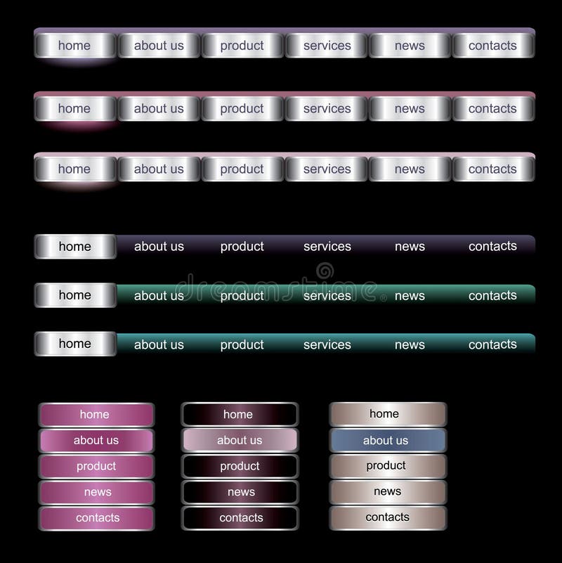 Web navigation menu stock illustration. Illustration of webmenu - 13454625