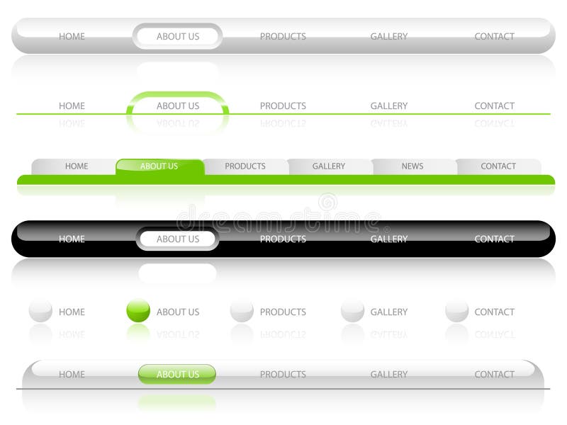 Website Navigation Templates Stock Vector - Illustration of graphic ...