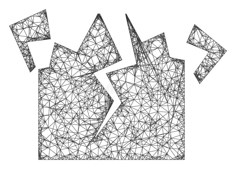 Web Net Destruction Vector Icon Stock Vector - Illustration of grid ...