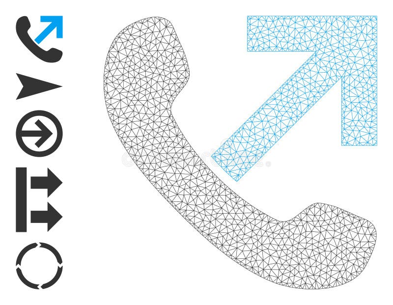 Web Net Outgoing Call Icon with Simple Symbols Stock Vector ...