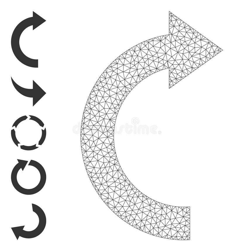 Web Net Rotate Right Icon with Simple Symbols Stock Vector ...