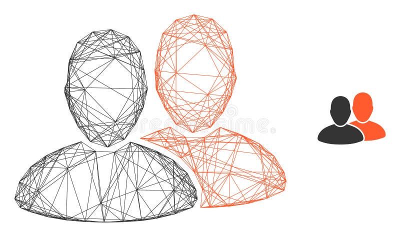 Web Net Users Vector Icon stock vector. Illustration of crowd - 187555344