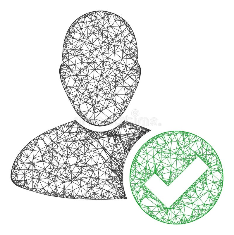 Valid User Icon. Flat Gray Iconic Symbol. Checkmark. Vector ...