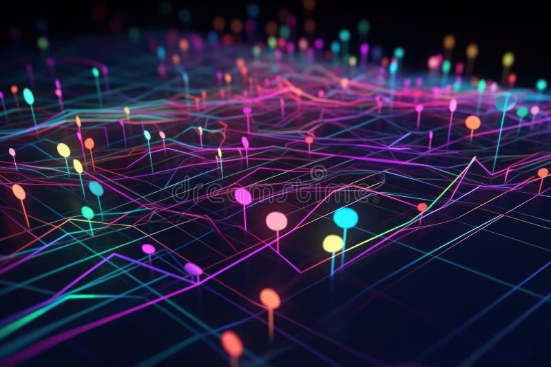 Web Network, Internet Infographic Visit Websites Abstract Background ...