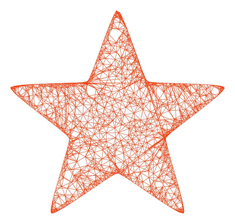 Web Mesh Red Star Vector Icon Stock Vector - Illustration of excellent ...