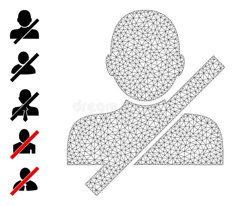 Web Network Restricted User Icon with Simple Pictograms Stock Vector ...