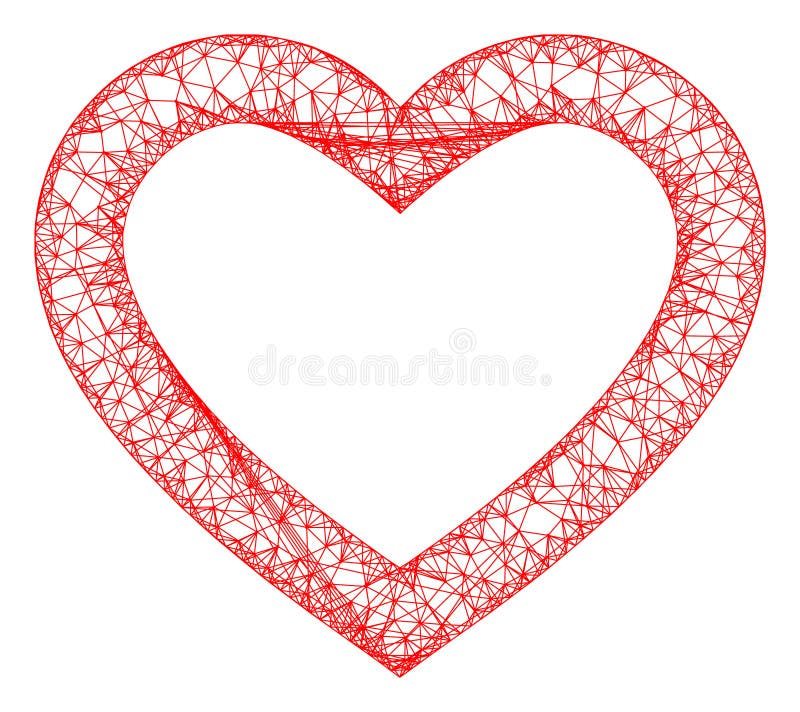 Web Network Romantic Heart Vector Icon Stock Vector - Illustration of ...