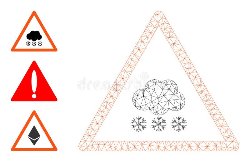 Snow warning sign stock illustration. Illustration of safety - 12765914
