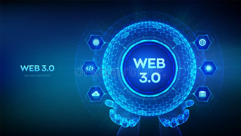 Web 3.0. New Generation of the Internet Abstract Concept. Block Chain ...