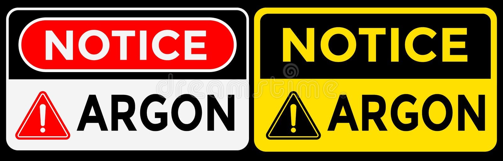 Notice Argon GHS Sign on White Background Stock Vector - Illustration ...